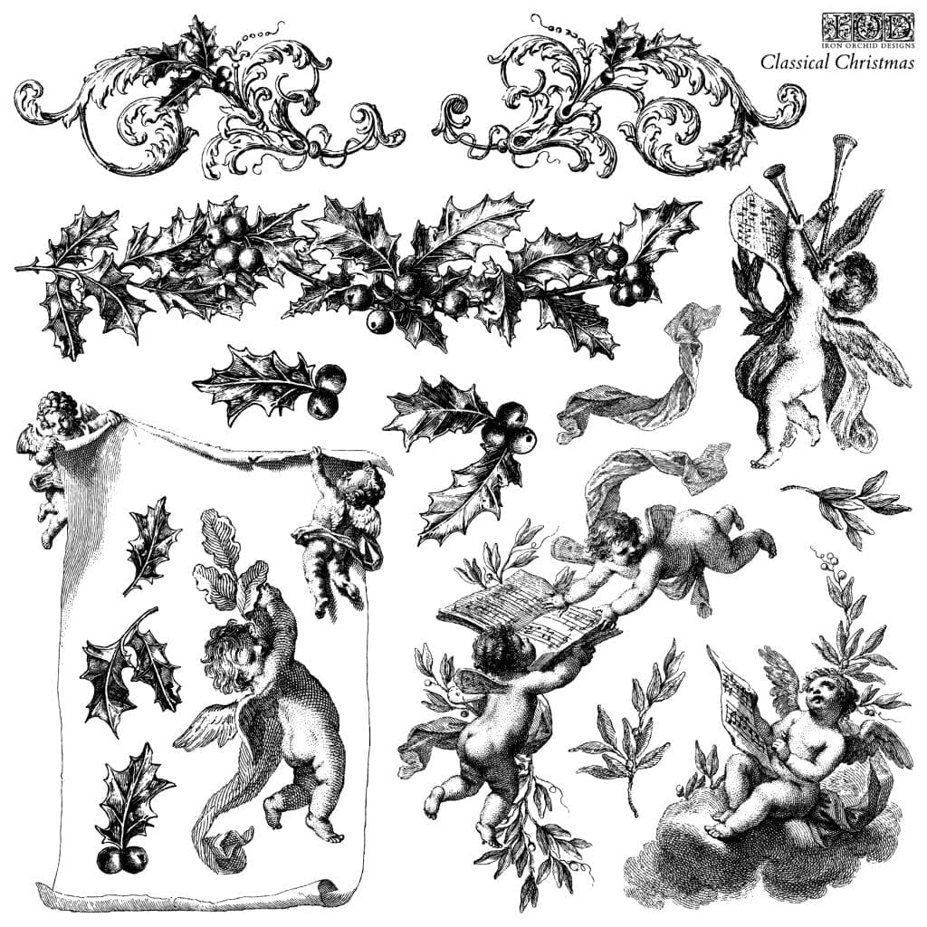 IOD Decor Stempel Classical Christmas - Elfen & Helden